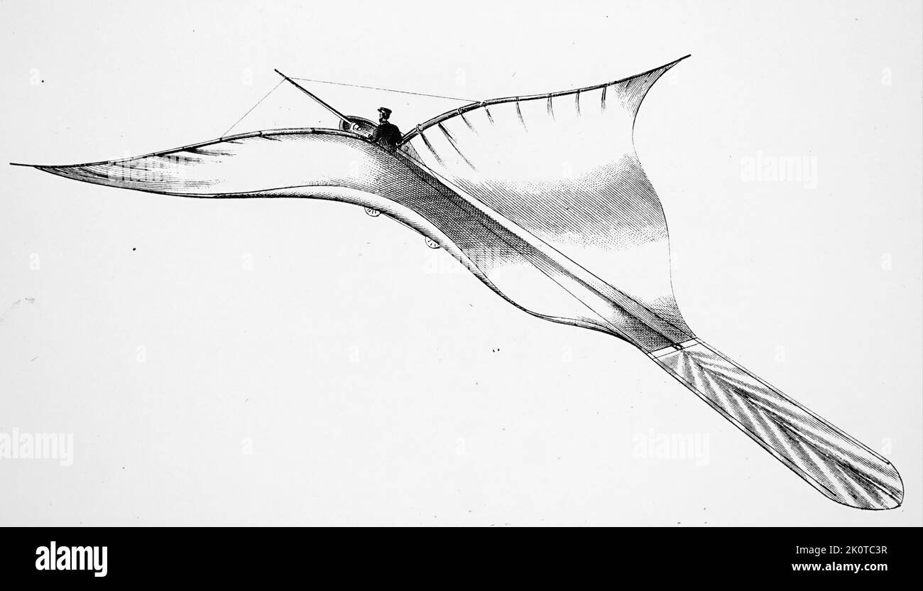 Flying machine invention Black and White Stock Photos & Images - Alamy