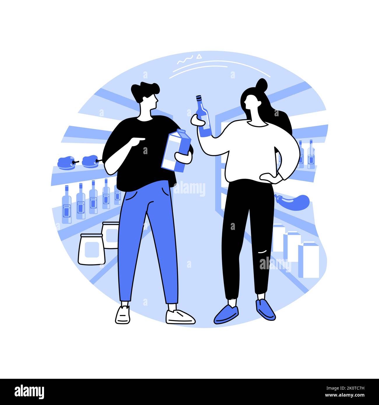 Nutrition facts isolated cartoon vector illustrations Stock Vector ...