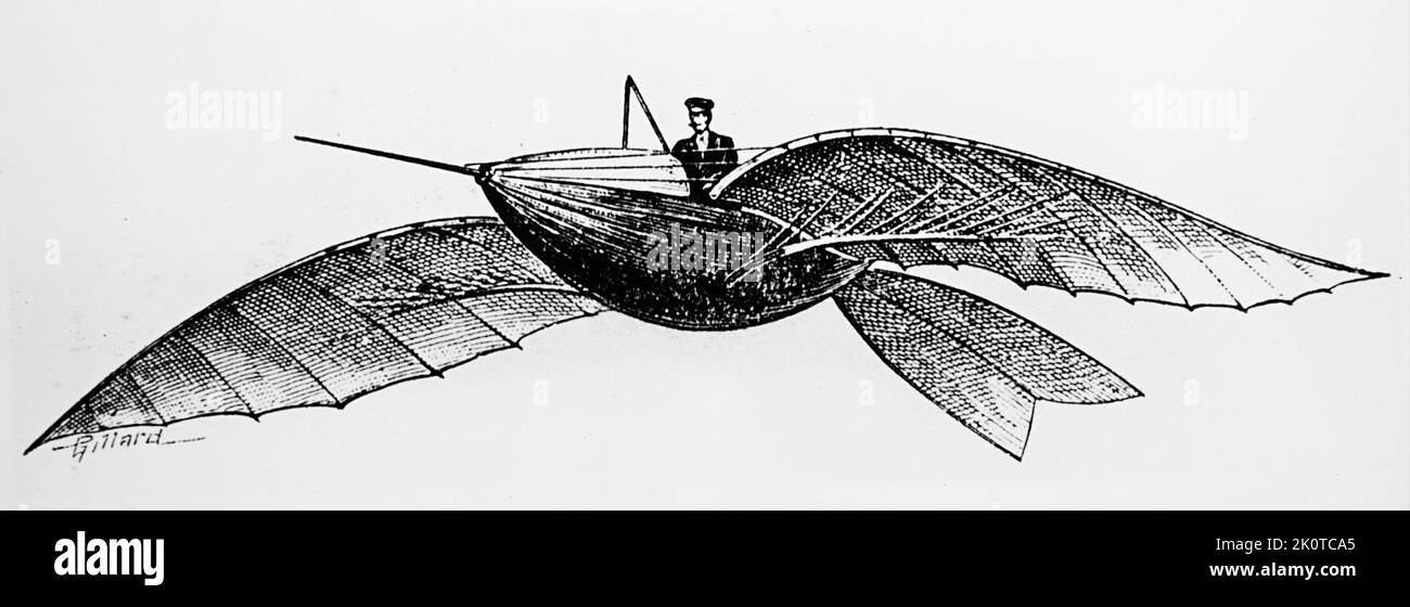 Jean Marie Le Bris (1817 – 1872) French aviator, who accomplished a ...