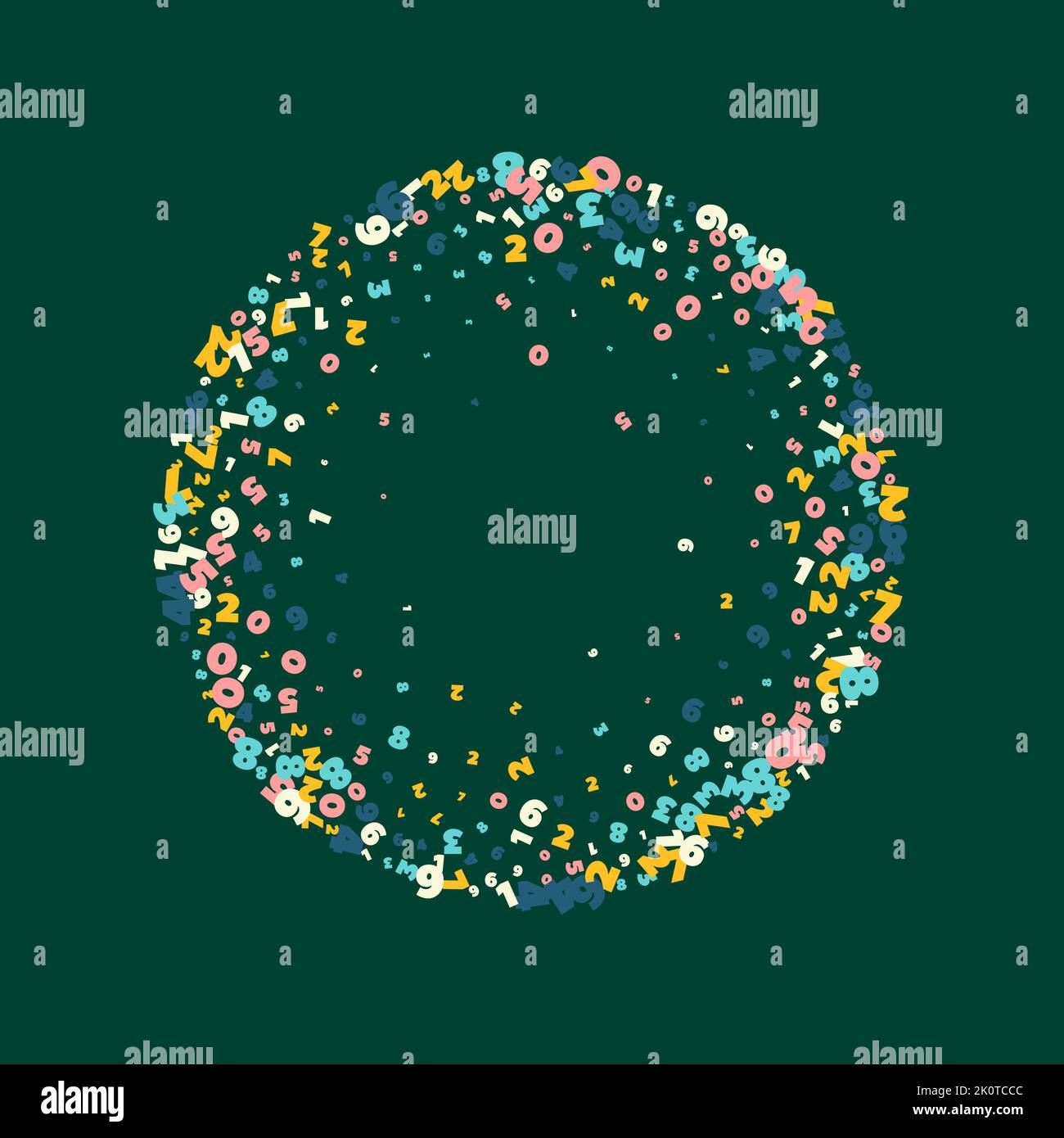 Falling light numbers. Math study concept with flying digits. Brilliant ...