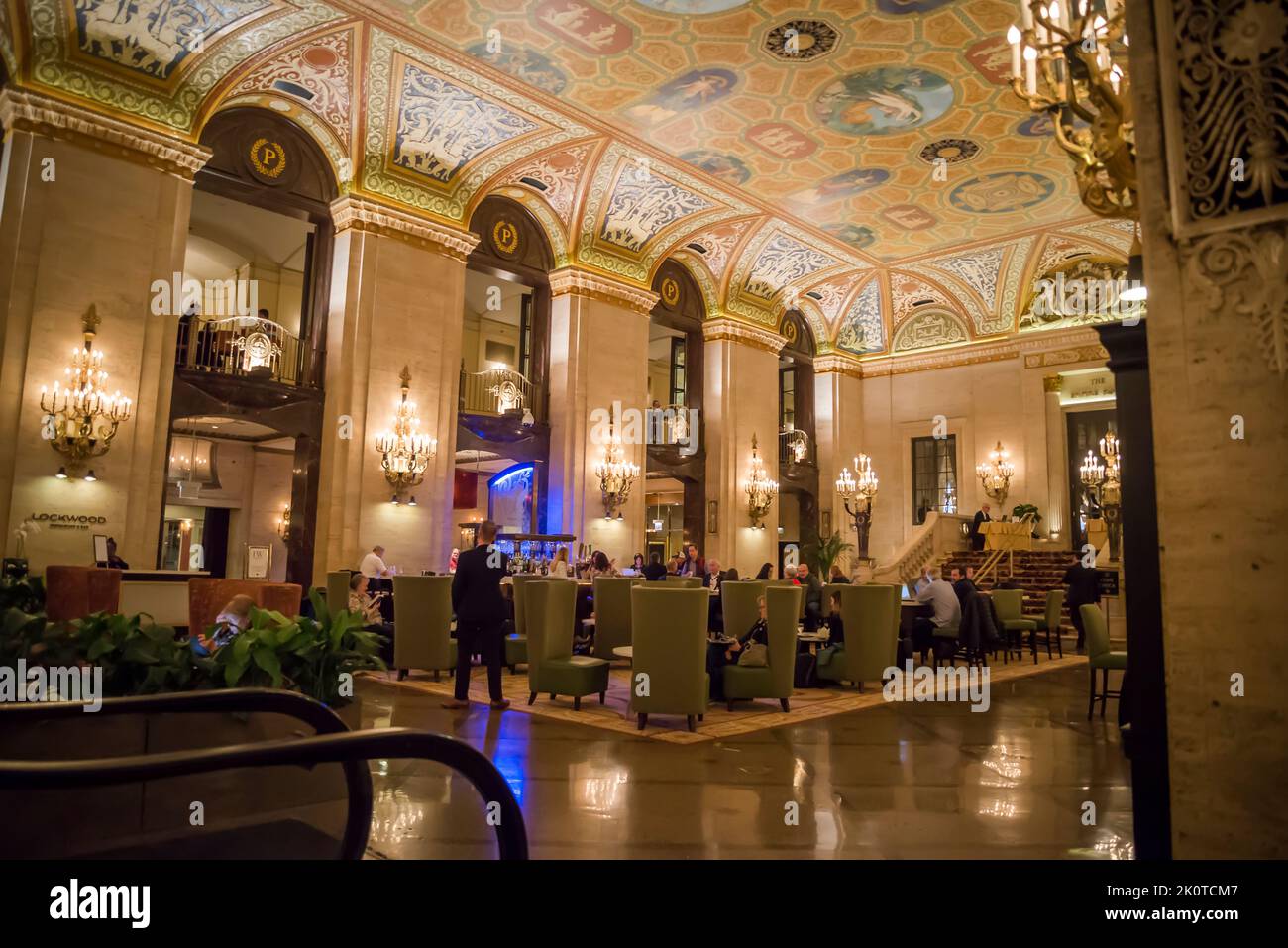 Lounge at the Palmer House - A Hilton Hotel, a historic hotel in the ...