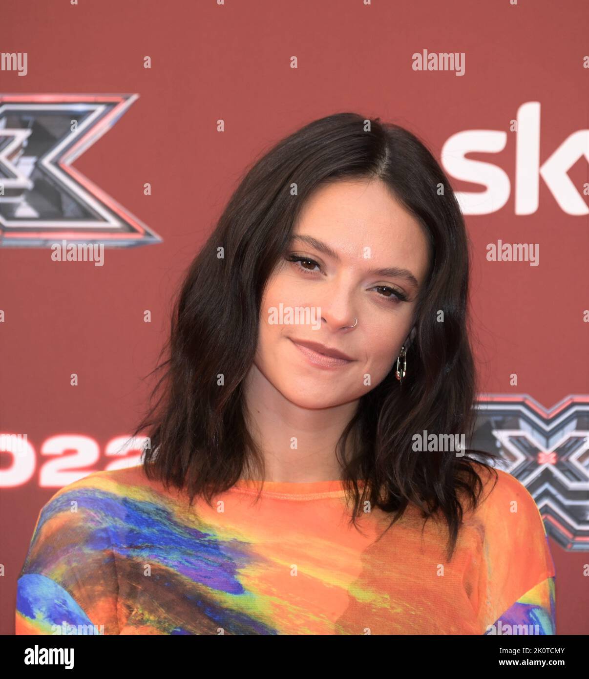Milanoi, Italy X Factor 2022 photocall with the host Francesca ...