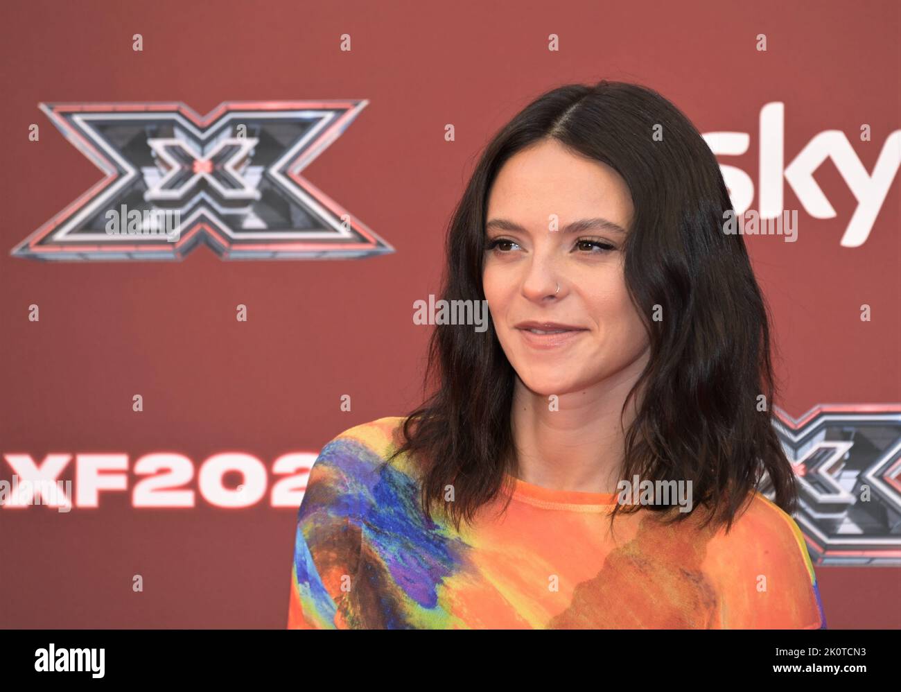 Milanoi, Italy X Factor 2022 photocall with the host Francesca ...