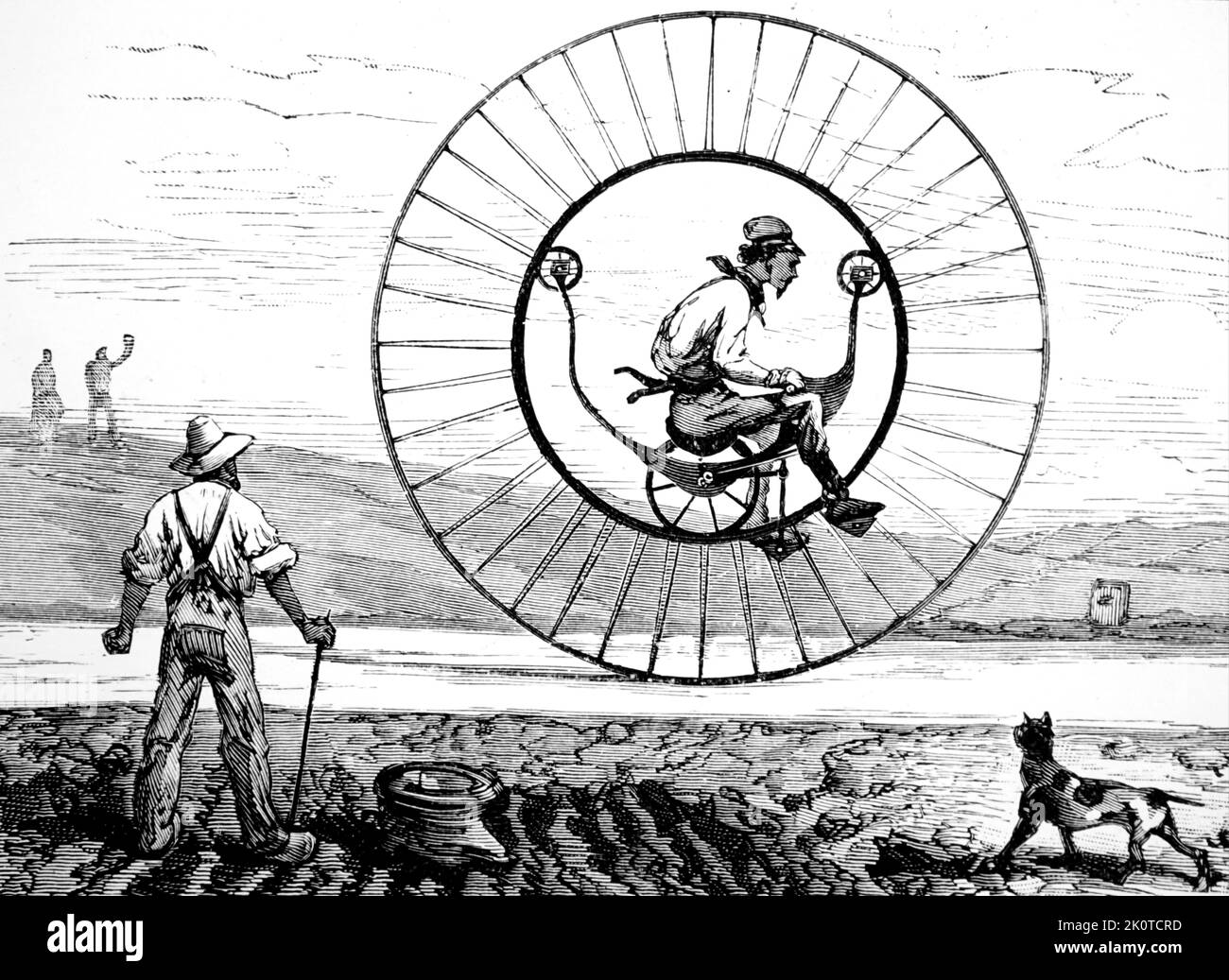 Giant unicycle Black and White Stock Photos & Images - Alamy