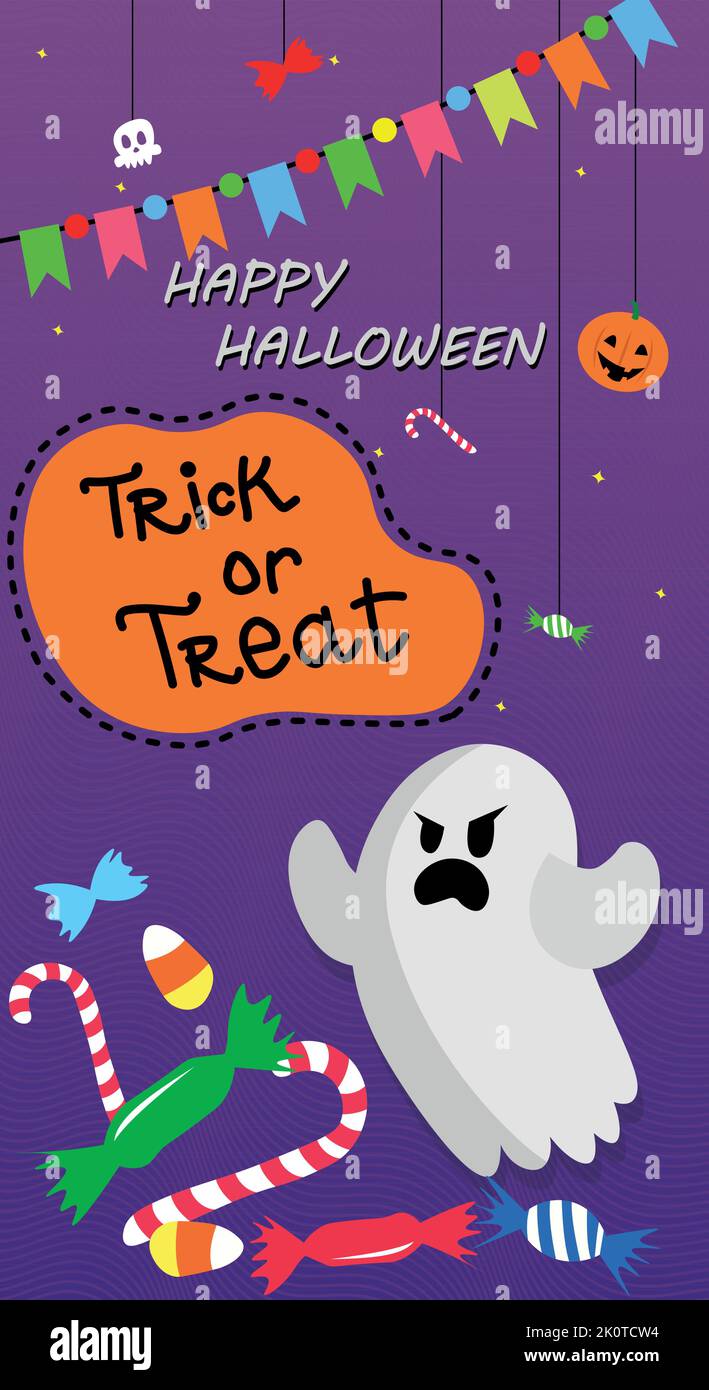 Trick treat candies halloween Stock Vector Images - Alamy
