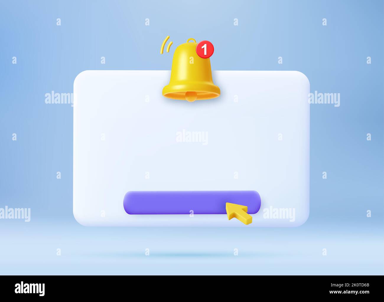 Notification 3D icon Stock Vector Image & Art - Alamy