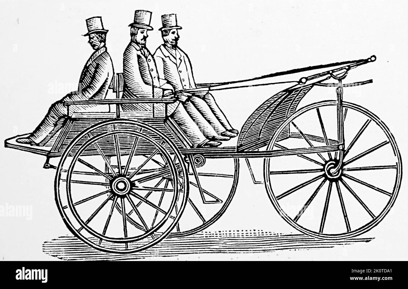 steam powered car using Benzoline fuel; American; 1879 Stock Photo - Alamy