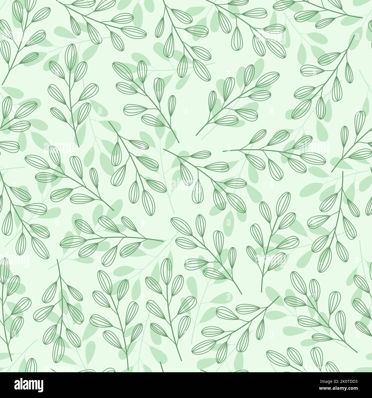 Elegant floral seamless pattern of abstract branches. Repeat texture ...