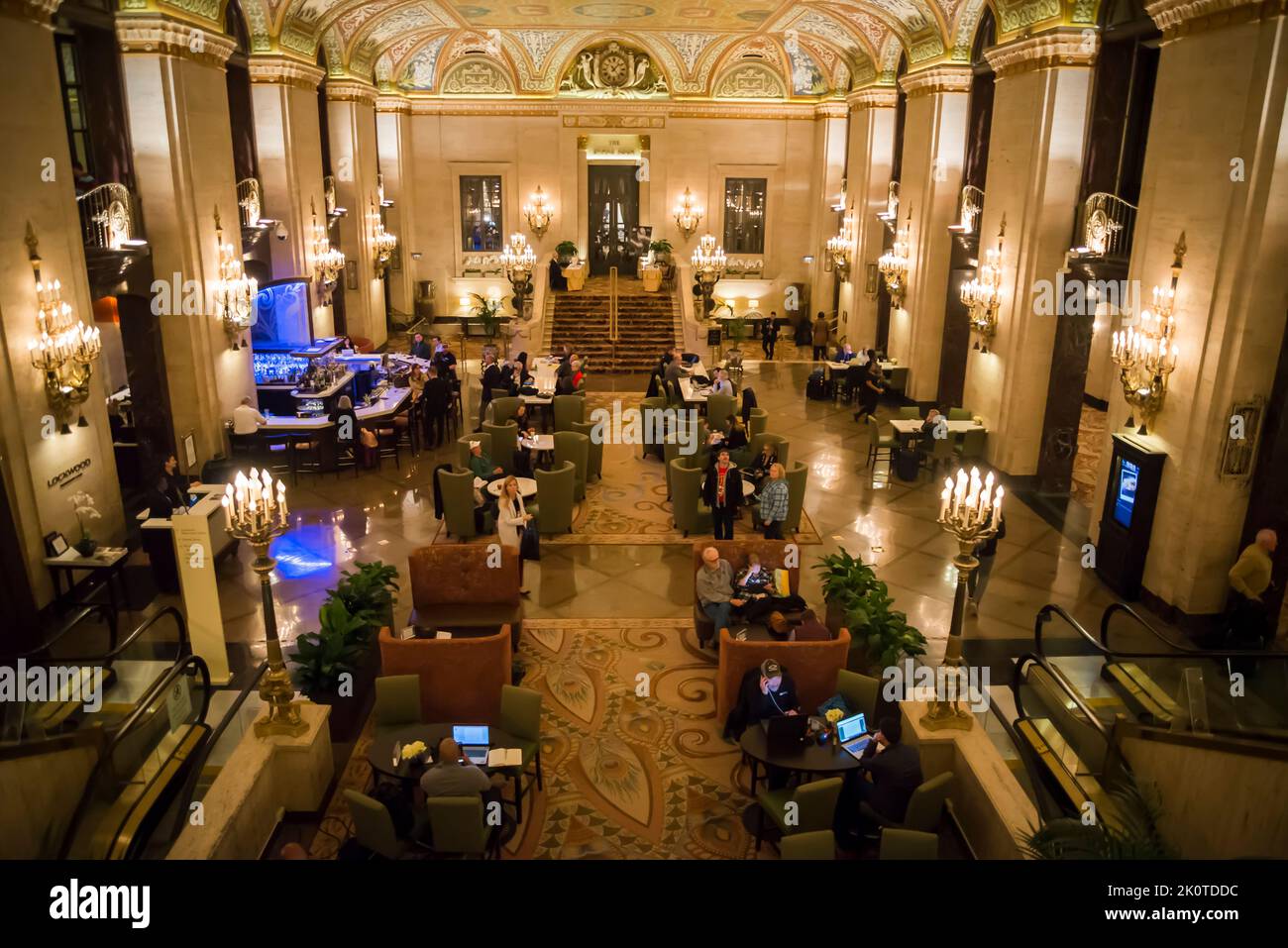 Lounge at the Palmer House - A Hilton Hotel, a historic hotel in the ...