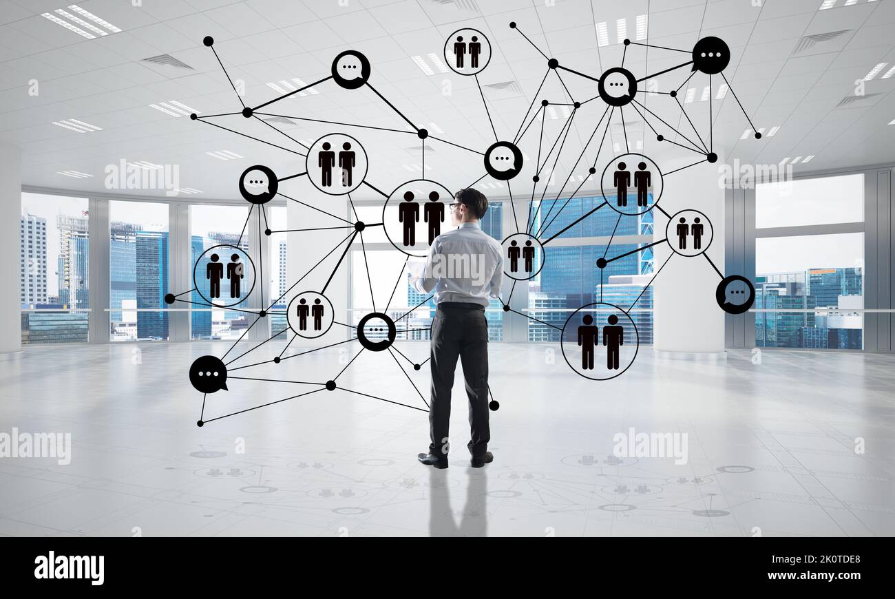 Networking and social communication concept as effective point for ...