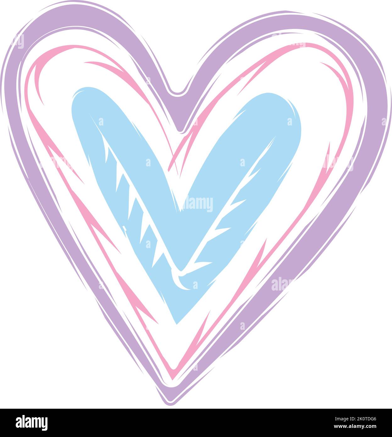 Isolated cute colored heart shape icon Vector Stock Vector Image & Art ...