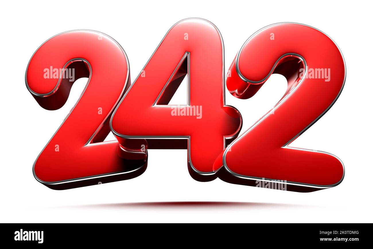 3d number 242 hi-res stock photography and images - Alamy