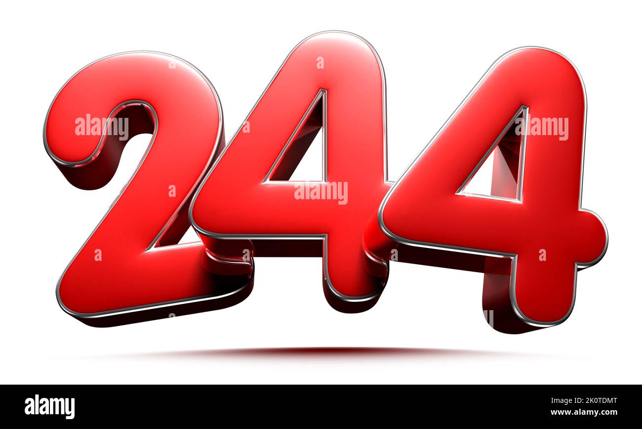 3d number 244 hi-res stock photography and images - Alamy