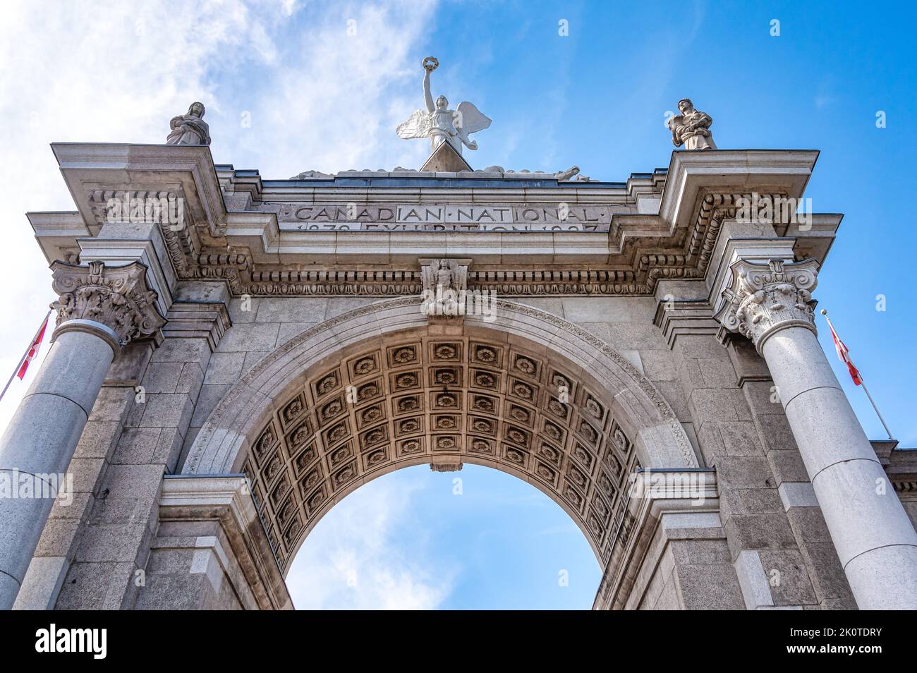 Princes' Gates triumphal arch in Exhibition Place. Beautiful ...