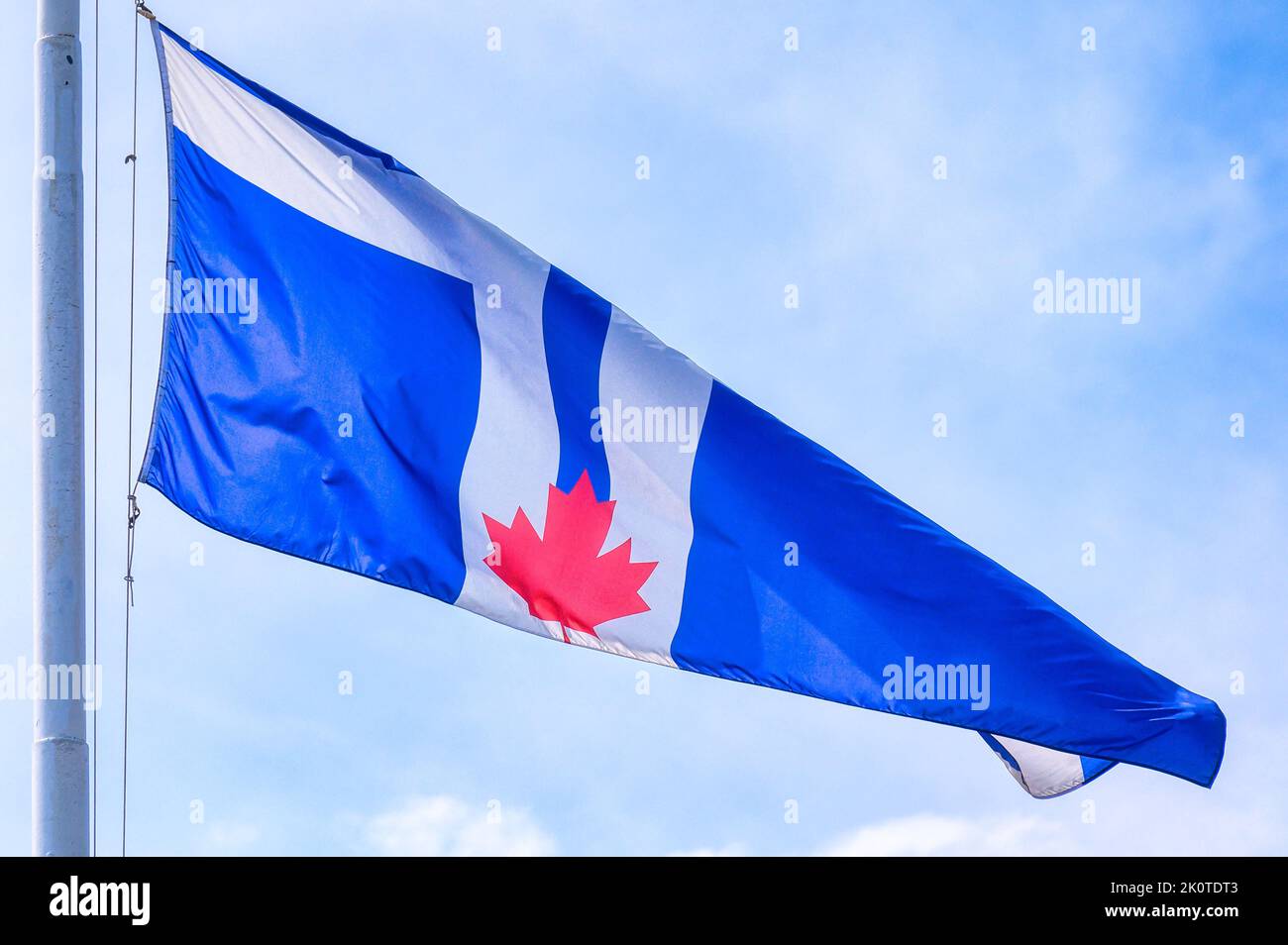 Flag of Toronto or Toronto flag waving in a gentle wind Stock Photo - Alamy