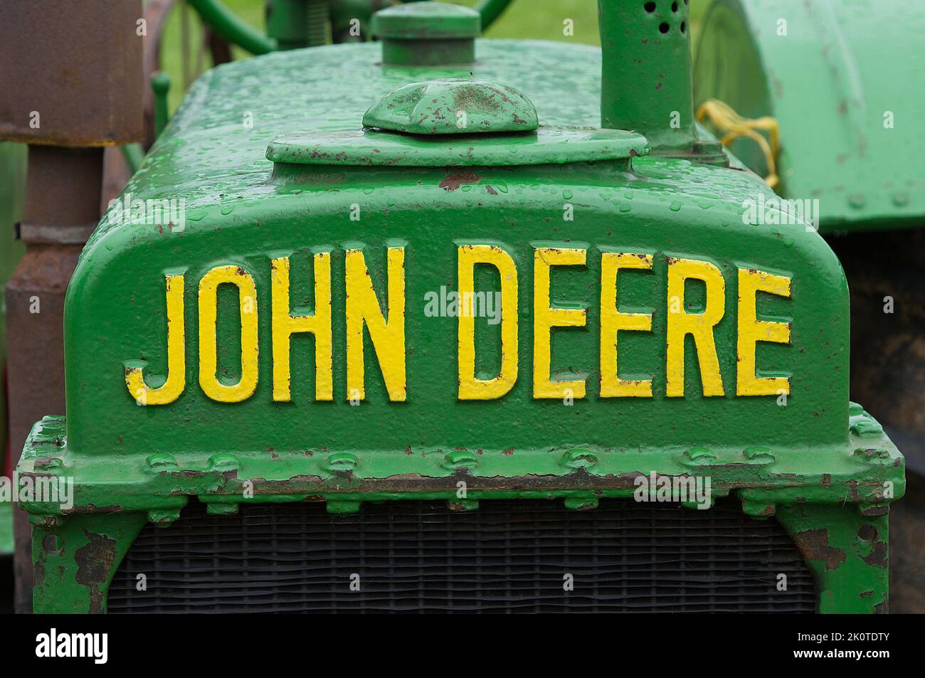 Vintage John Deere Tractor Radiator and Name Plate Stock Photo - Alamy
