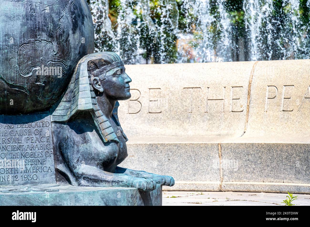 Shrine Peace Memorial located in Exhibition Place. Statue or sculpture ...