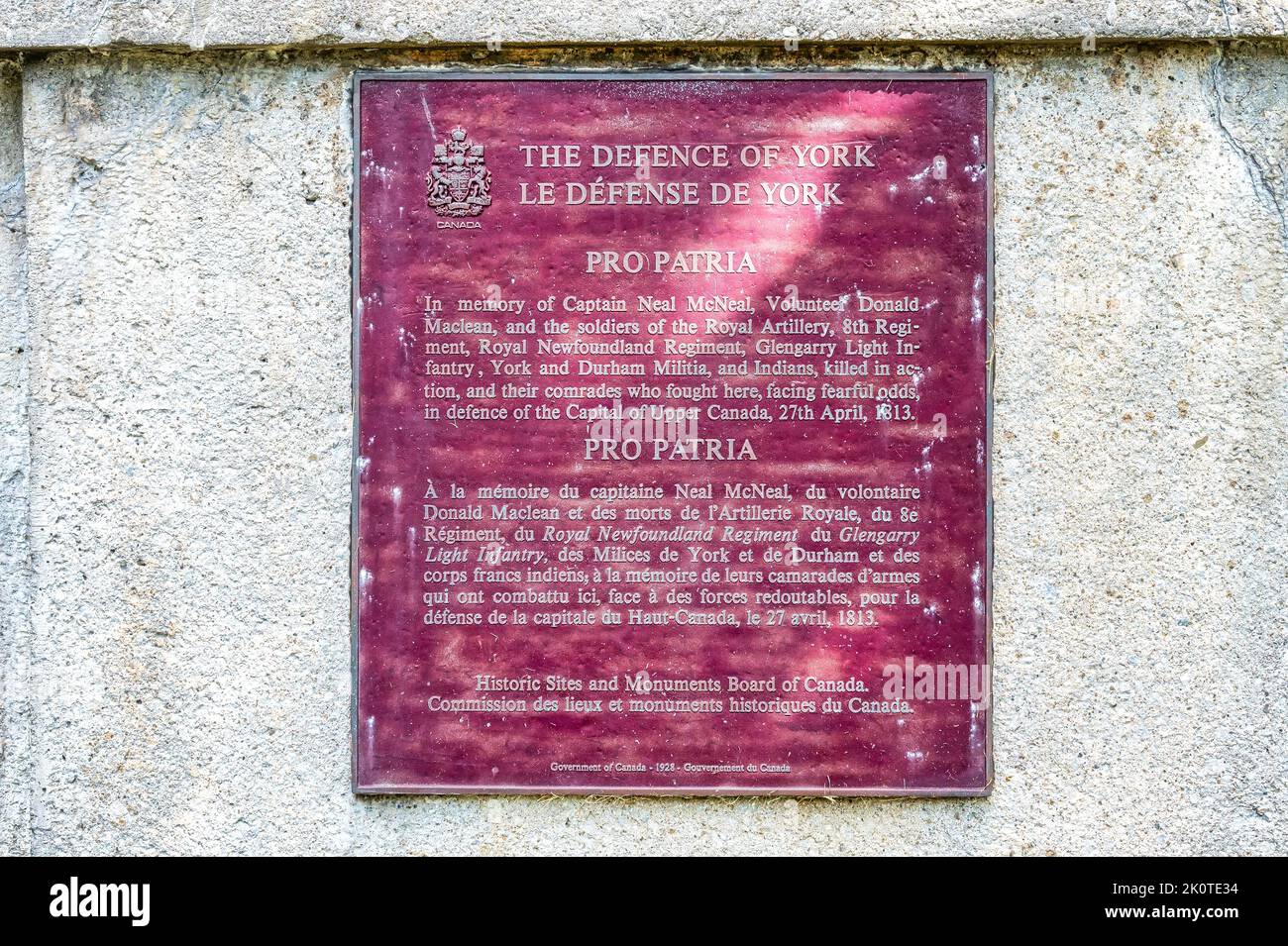Ontario historic plaque hi-res stock photography and images - Alamy