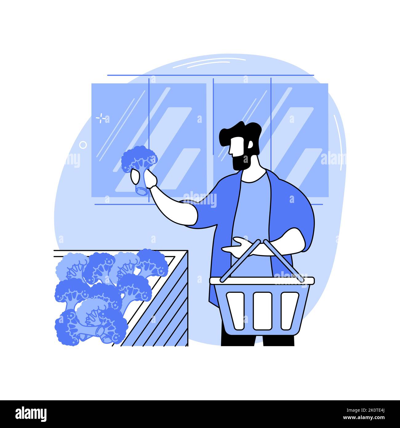 Healthy food choice isolated cartoon vector illustrations Stock Vector ...