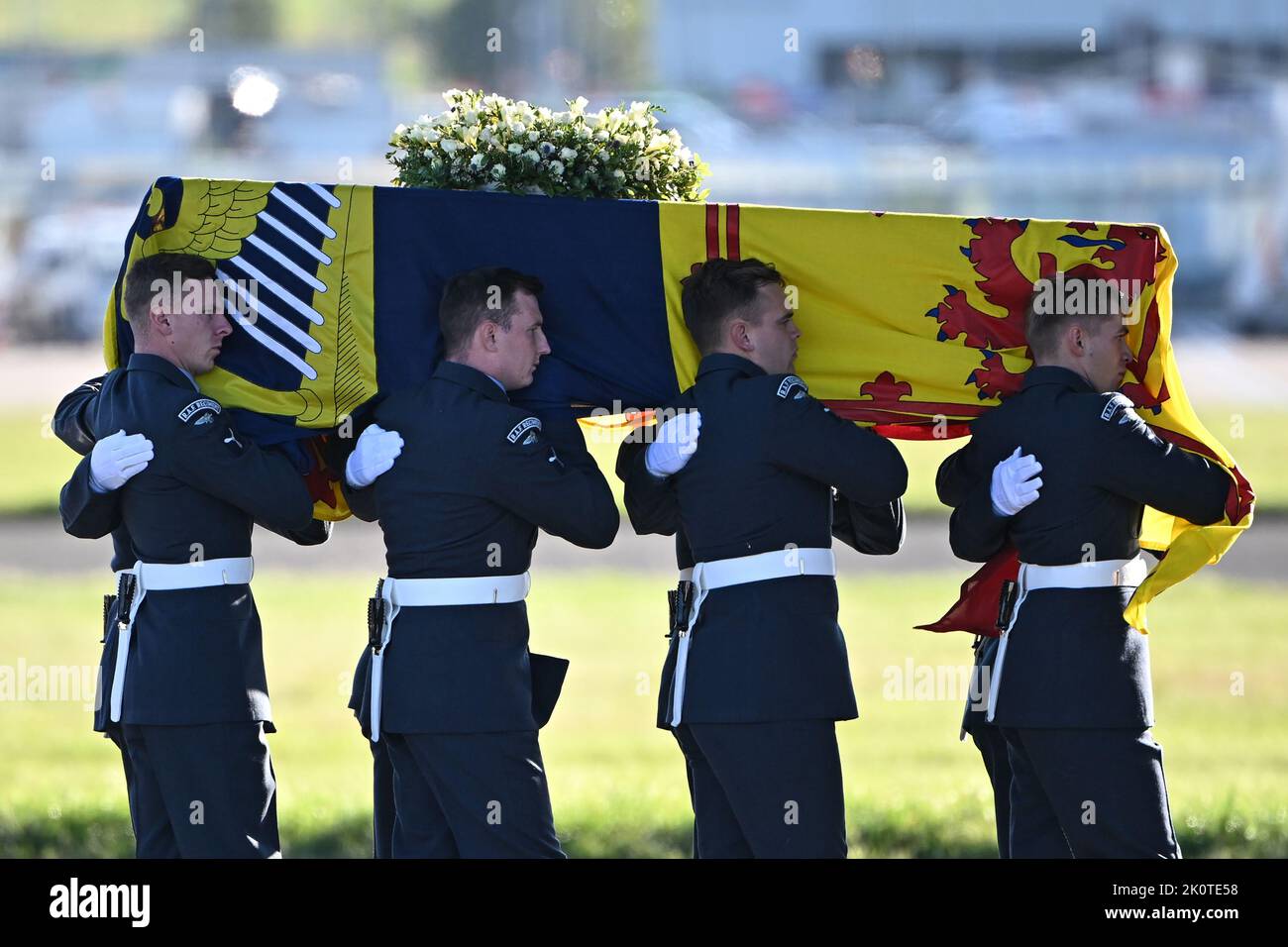 A bearer party from Queen's Colour Squadron of the Royal Air Force (RAF ...