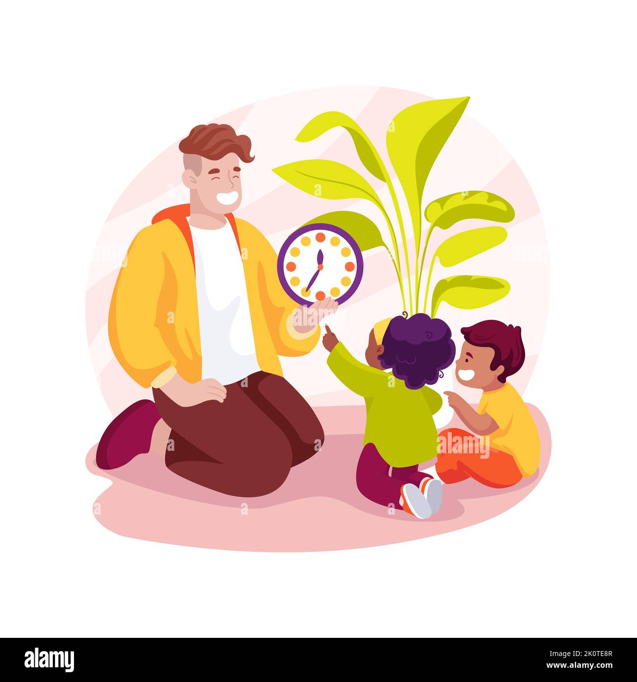 Learning to tell time isolated cartoon vector illustration Stock Vector Image & Art - Alamy