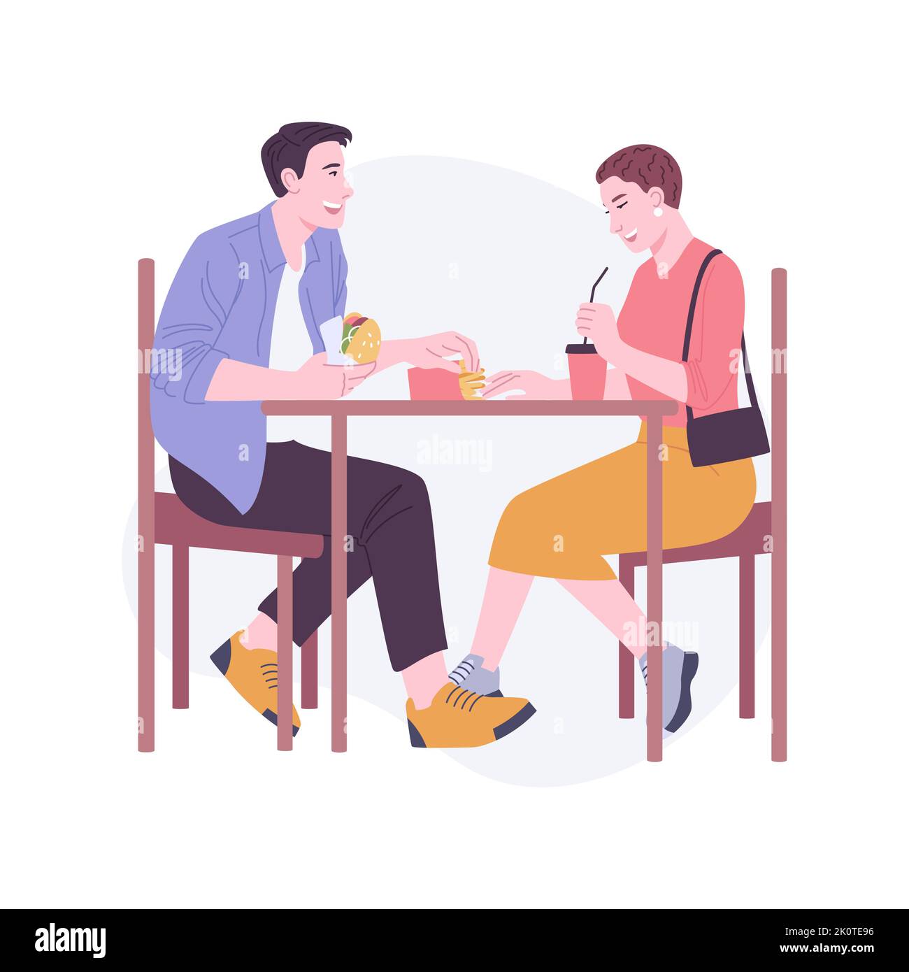 Quick lunch isolated cartoon vector illustrations Stock Vector Image & Art - Alamy