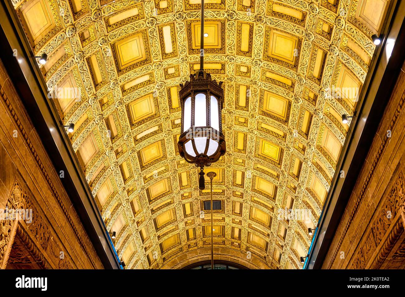 Toronto, Canada, Interior architecture of the ceiling in the Canadian ...