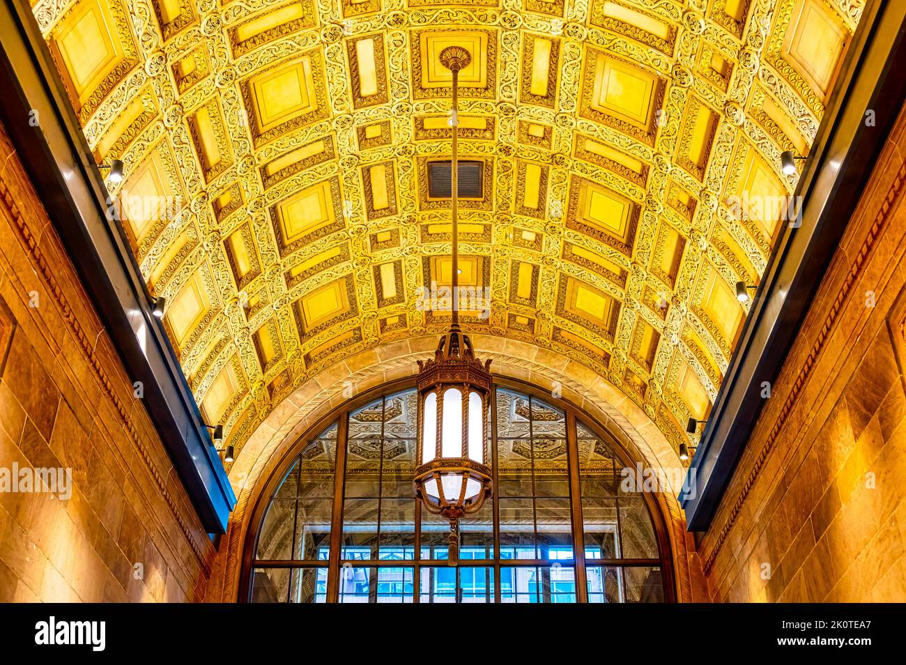Toronto, Canada, Interior architecture of the ceiling in the Canadian ...
