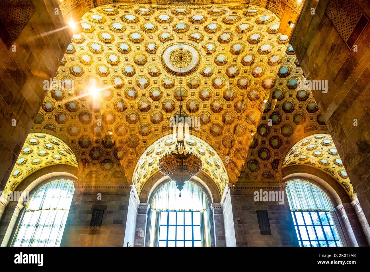 Toronto, Canada, Interior architecture of the ceiling in the Canadian ...