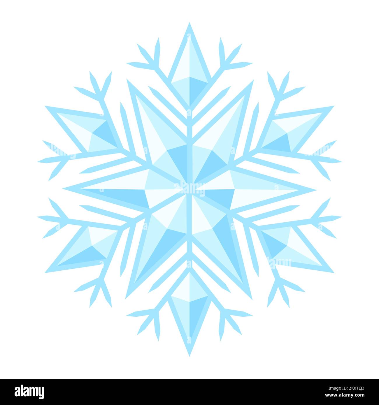 Illustration of snowflake. Winter decoration for Merry Christmas and ...