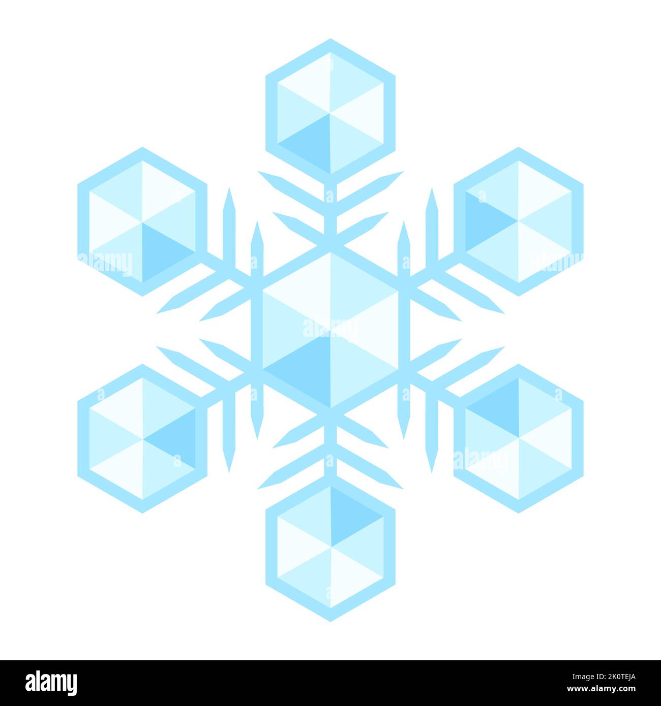Illustration of snowflake. Winter decoration for Merry Christmas and ...