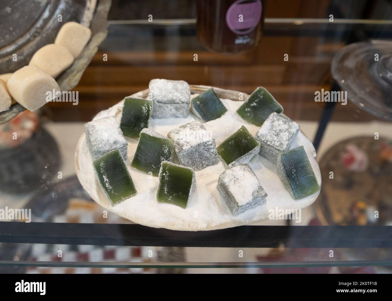 Almond And Delight Candies. Candies background top view, almond sweets ...