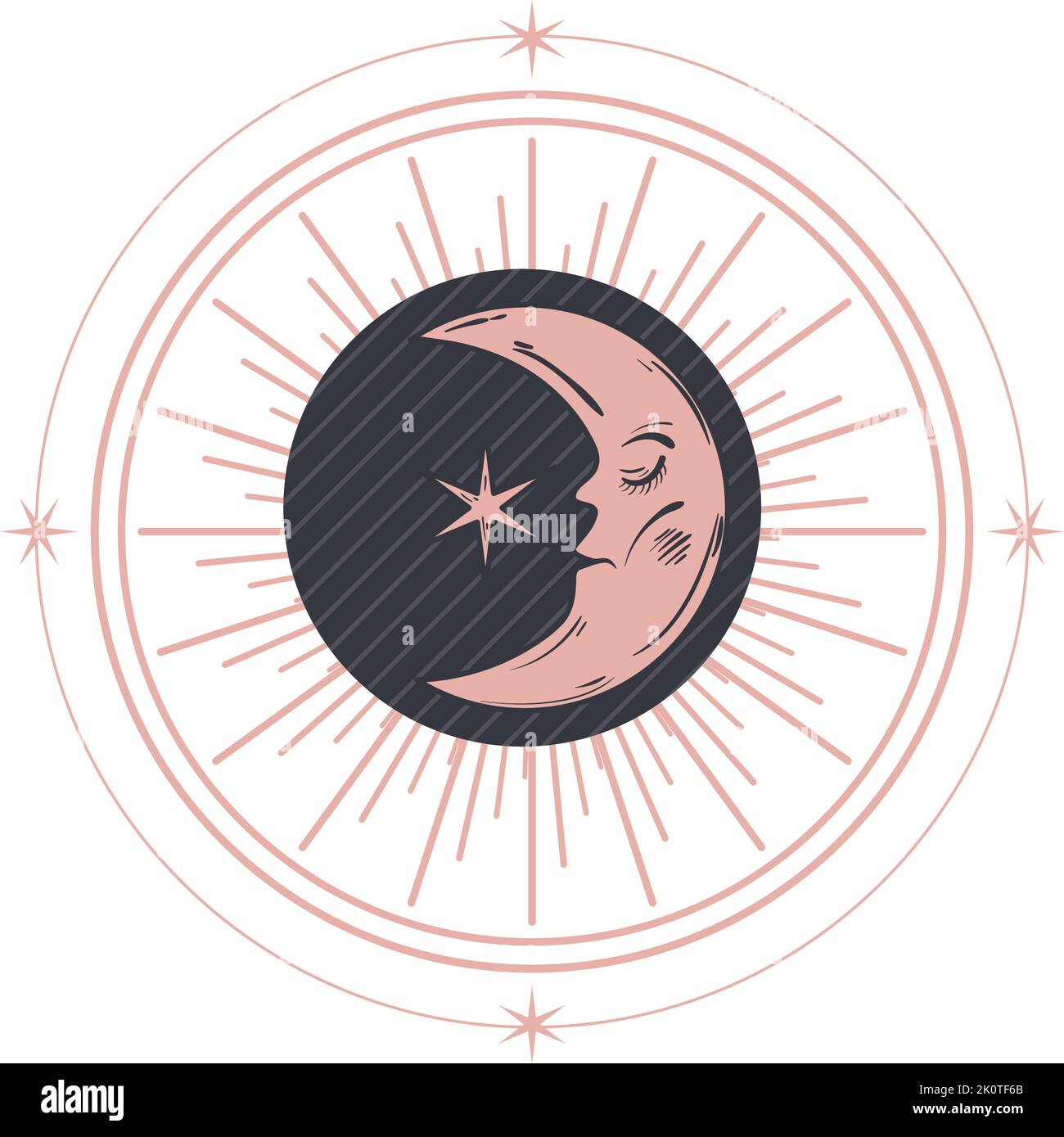 flat moon cycle Stock Vector Image & Art - Alamy