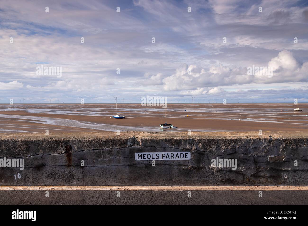 Seaside promenade at Meols on the Wirral, England Stock Photo - Alamy