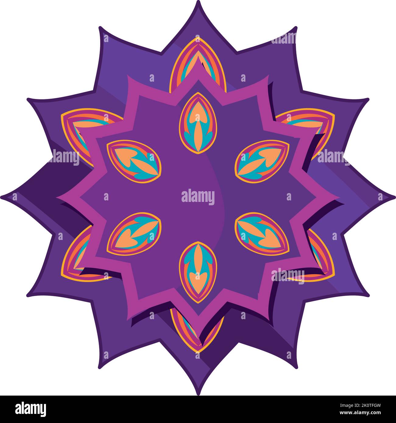 flat purple mandala Stock Vector Image & Art - Alamy