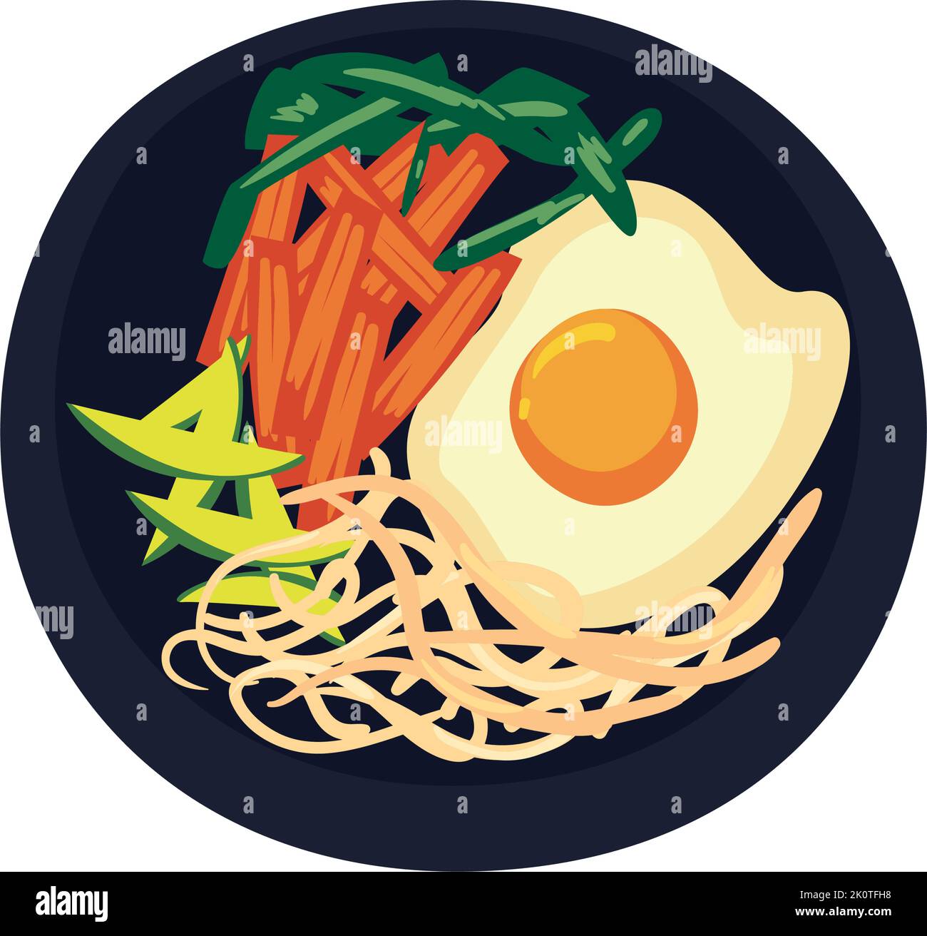 flat bibimbap design Stock Vector Image & Art - Alamy