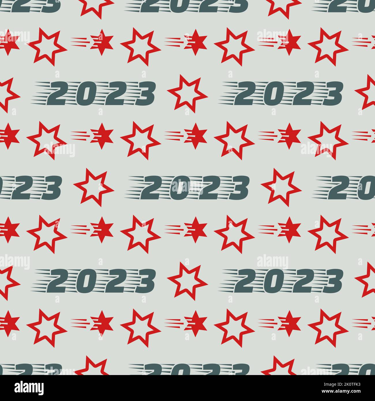 Happy New Year 2023, Merry Christmas seamless pattern. Vector ...