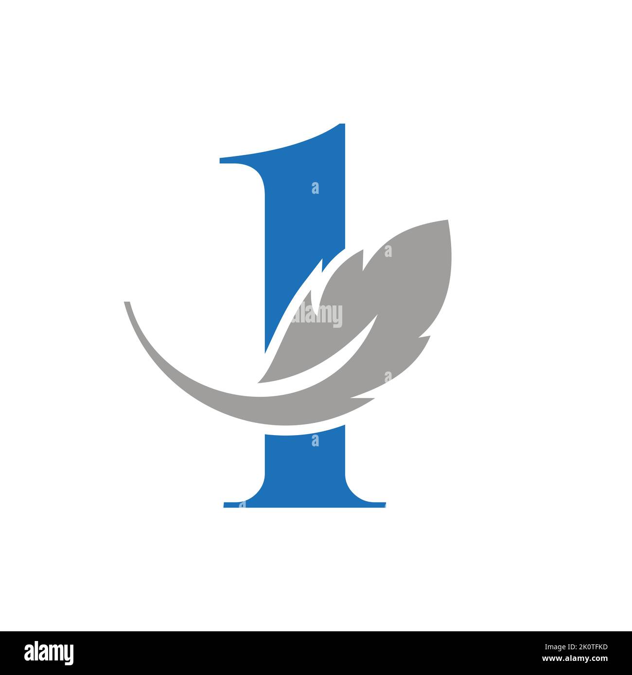 Letter 1 Feather Logo Design Combined With Bird Feather Wine For ...