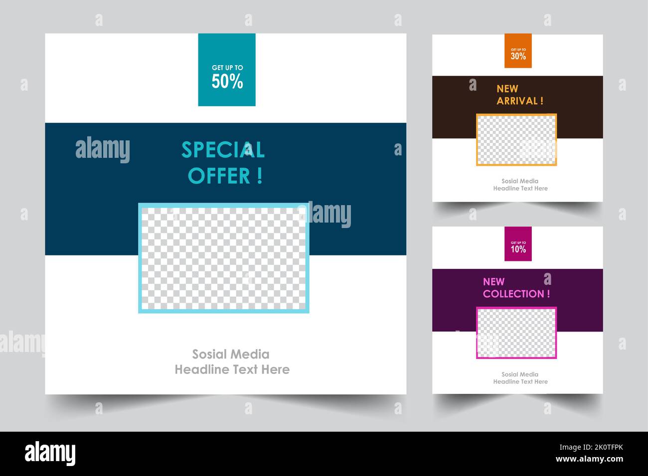 Templates of web banners for website header, SEO, ads, invitation card ...
