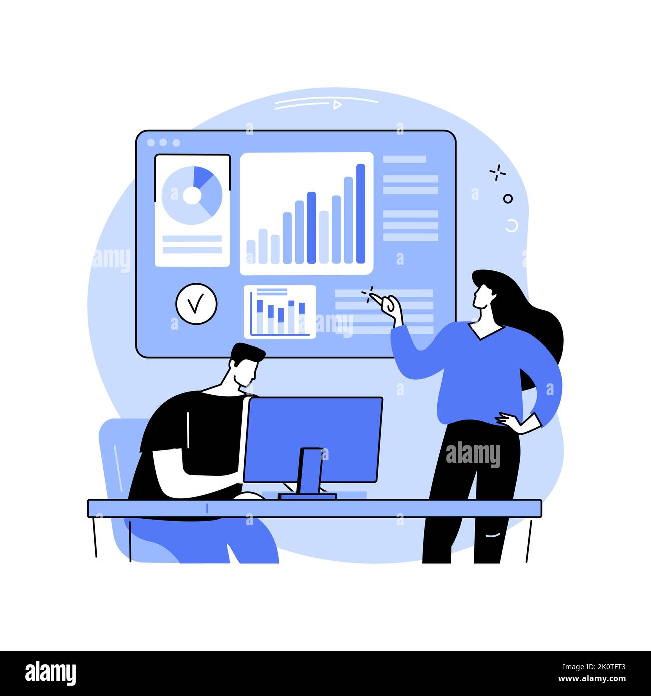 Financial audit isolated cartoon vector illustrations Stock Vector ...