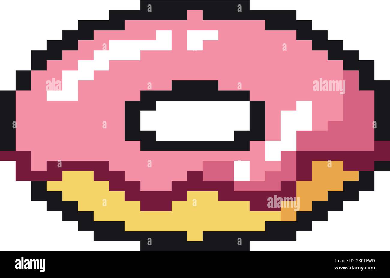 donut pixel art Stock Vector Image & Art - Alamy
