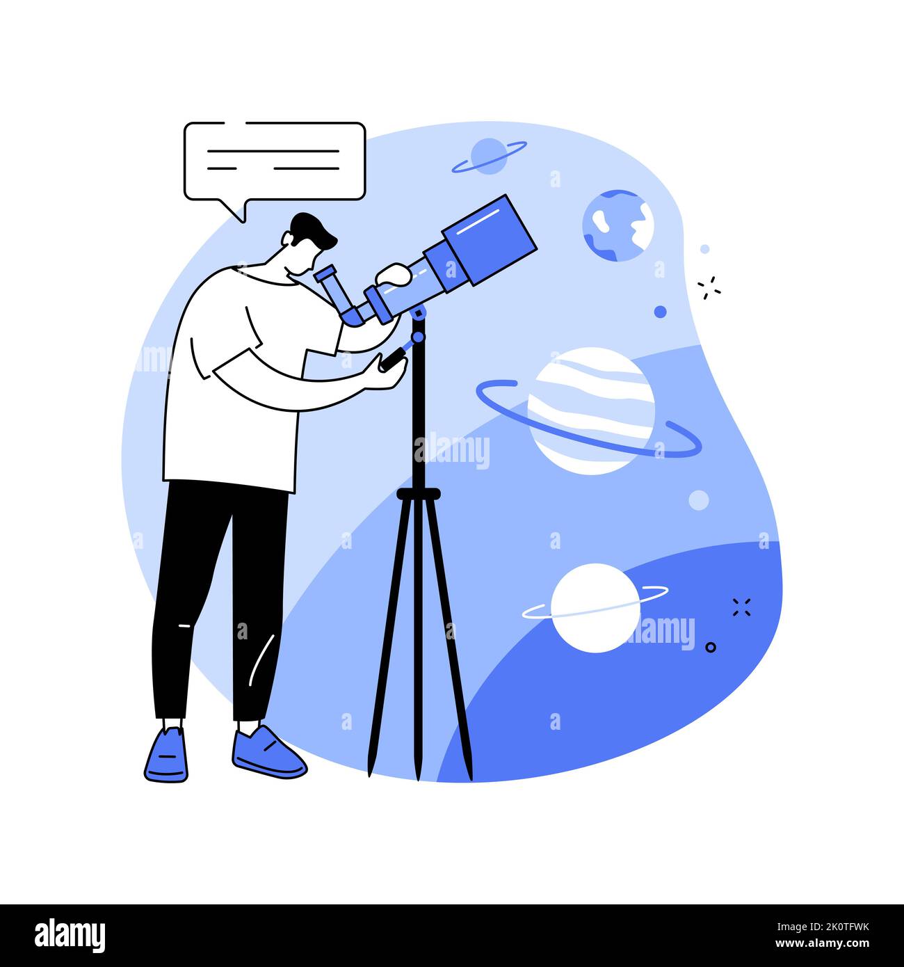 Astronomy isolated cartoon vector illustrations Stock Vector Image ...