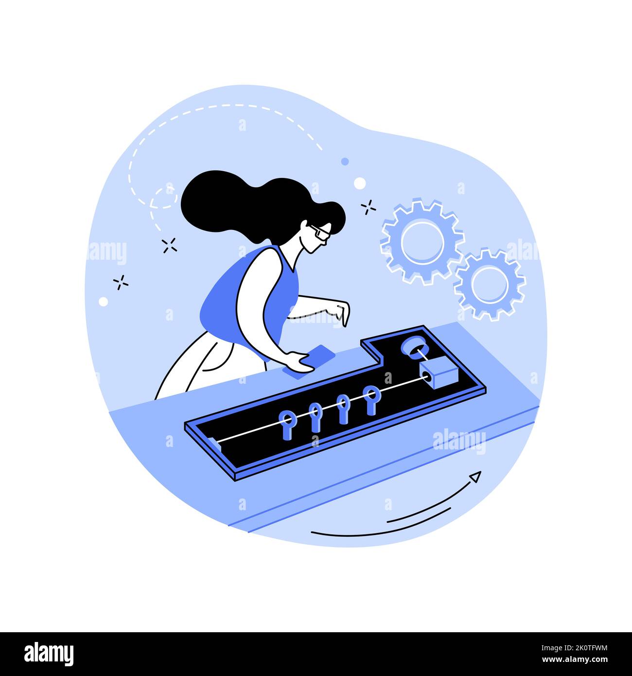 Quantum Physics Isolated Cartoon Vector Illustrations Stock Vector