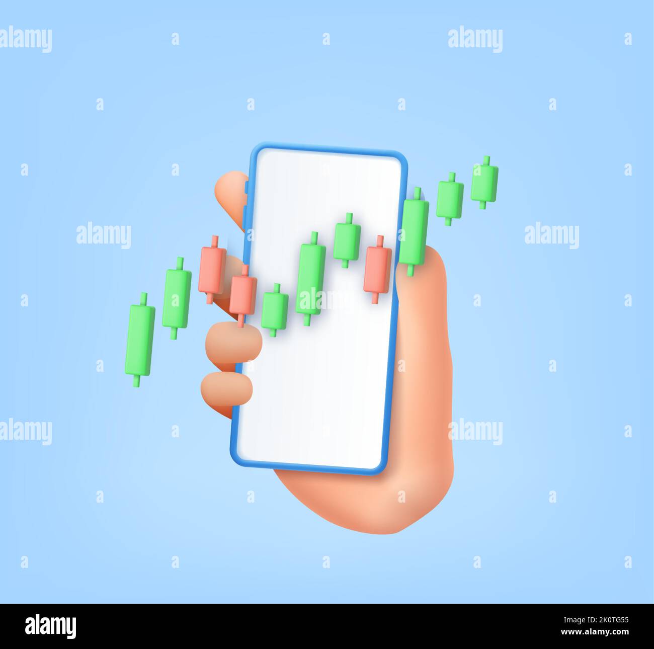 3d Candle stick graph chart of online stock Stock Vector Image & Art ...