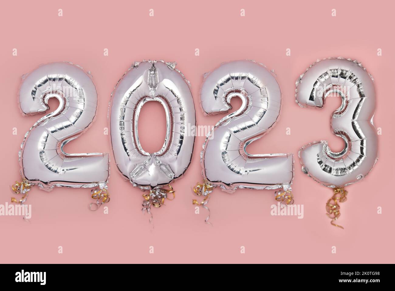 Balloon Bunting for celebration of New Year 2023 Stock Photo - Alamy