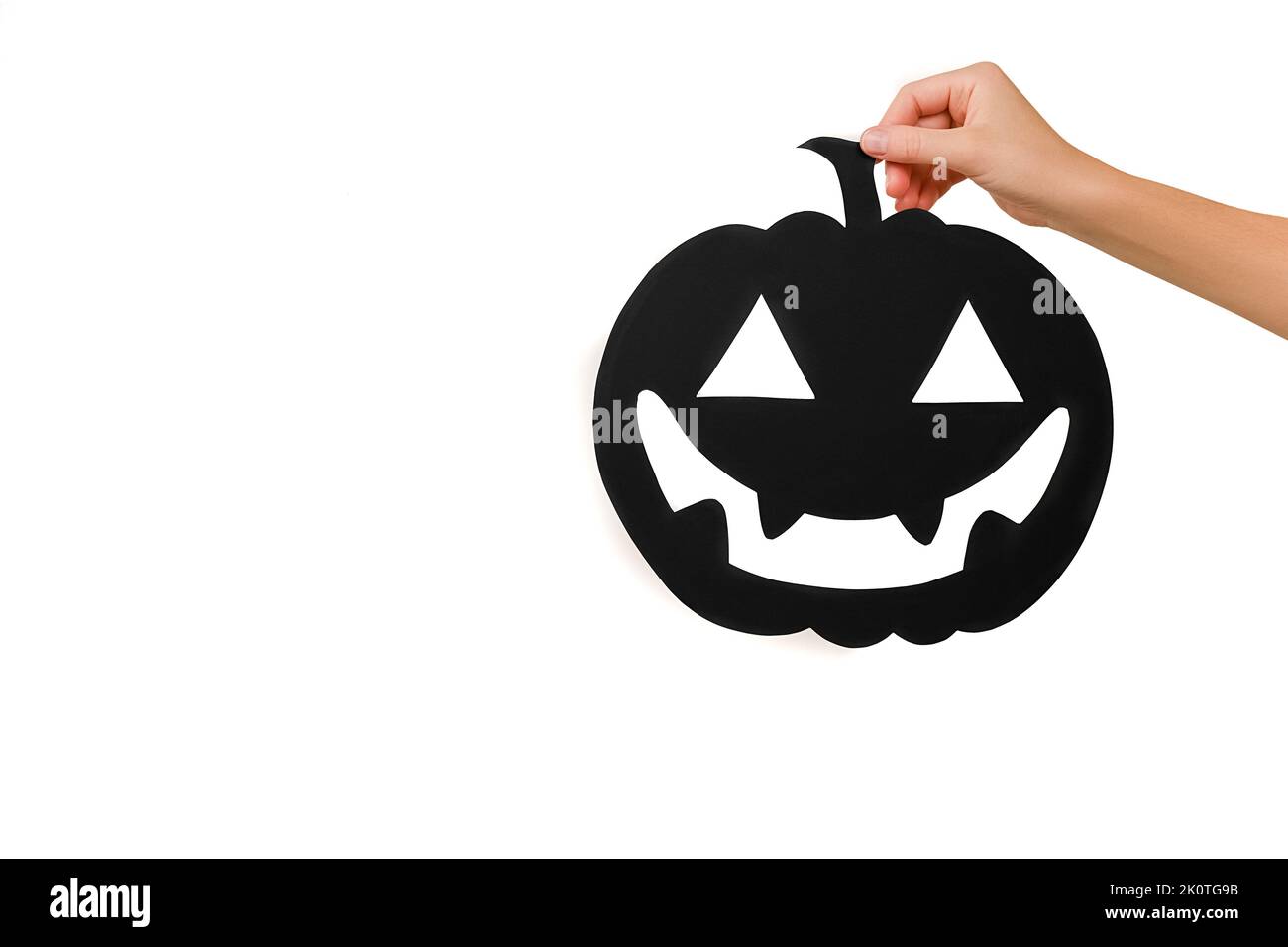 Happy girl holding autumn Cut Out Stock Images & Pictures - Alamy