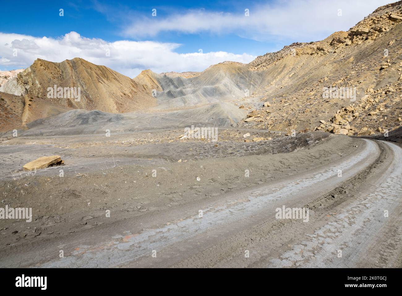 The Dakota Sandstone and Tropic Shale layers of the Cockscomb rising ...