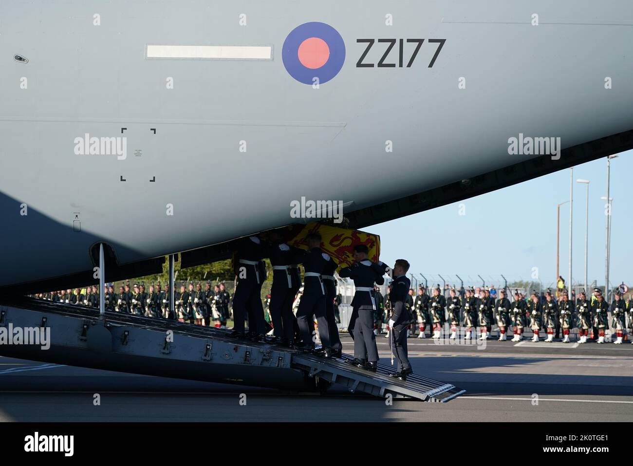 A bearer party from Queen's Colour Squadron of the Royal Air Force (RAF ...
