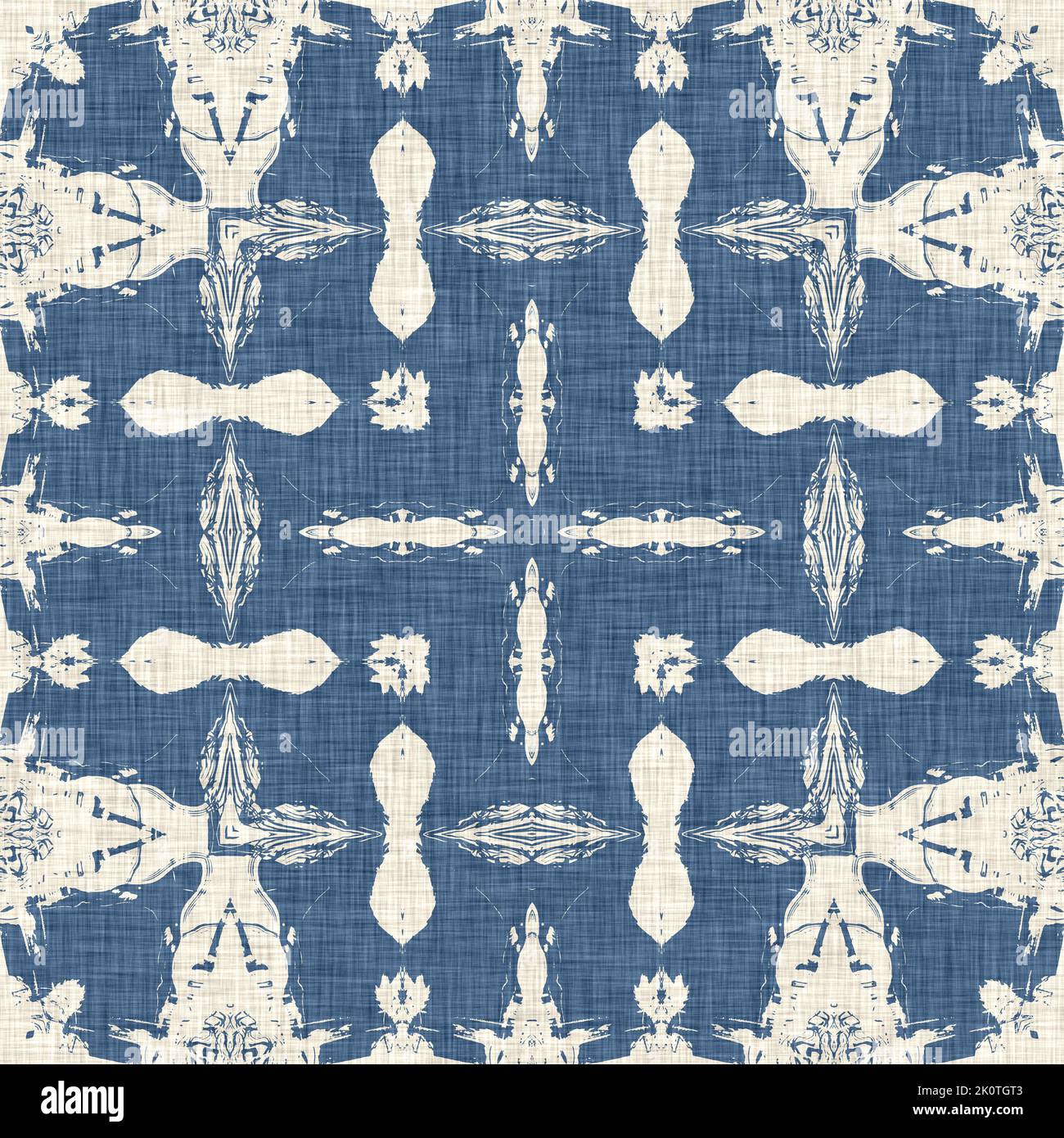 French blue quilt printed fabric pattern for shabby chic home decor ...