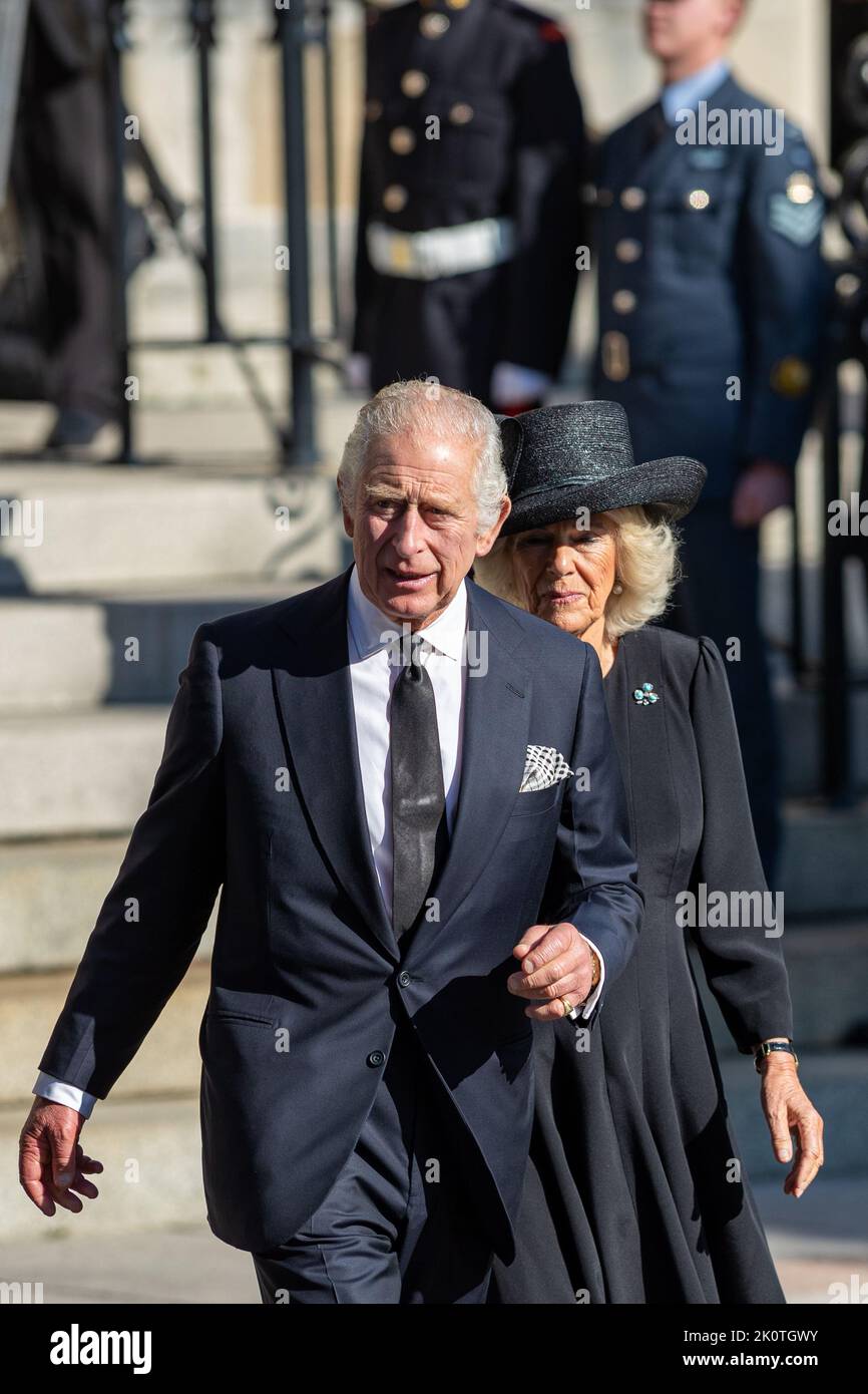 Belfast, UK. 13th Sep, 2022. King Charles III And Queen Consort attends ...